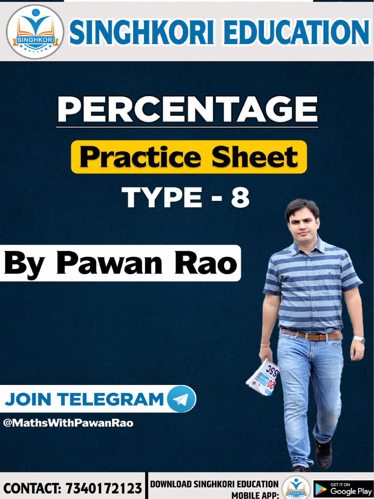 (Percentage) (PDF Content) Percentage (Type - 8) PDF | PDF
