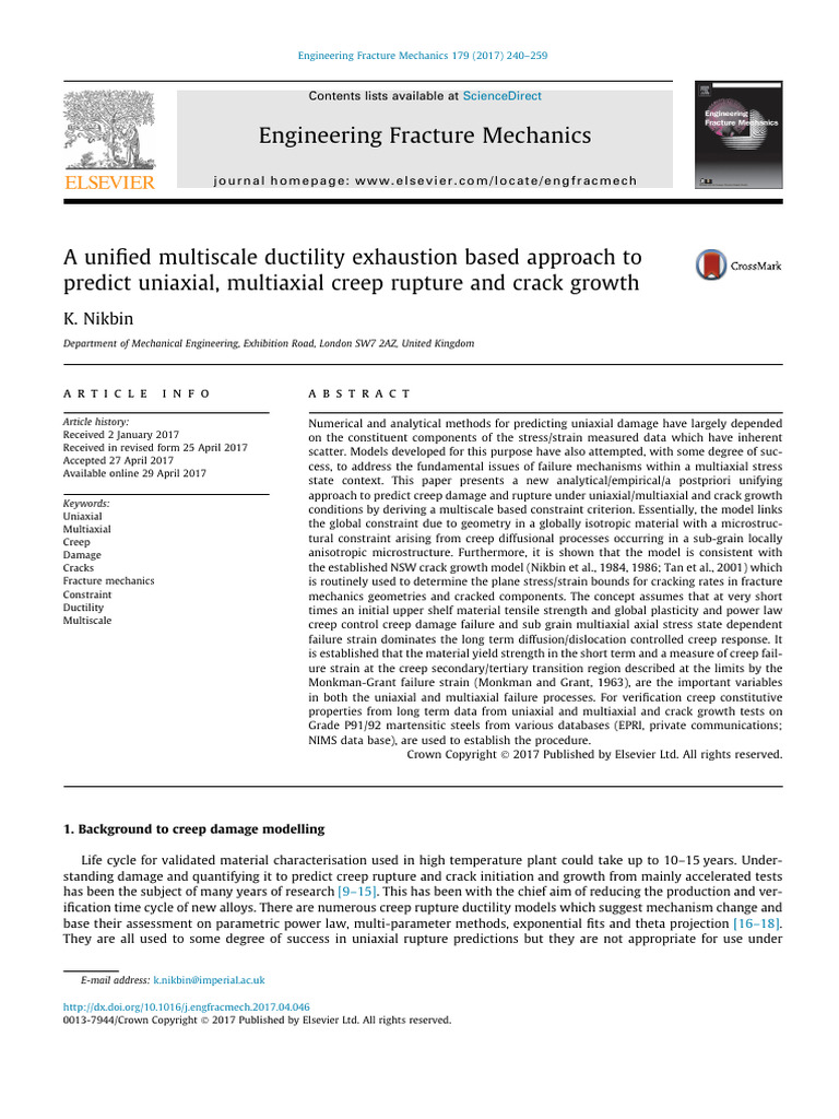 A Unified Multiscale Ductility Exhaustion Based Approach To Predict ...