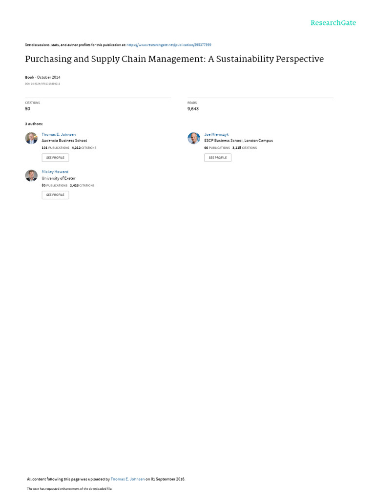 Purchasingand Supply Chain Managementflyer | PDF | Supply Chain ...