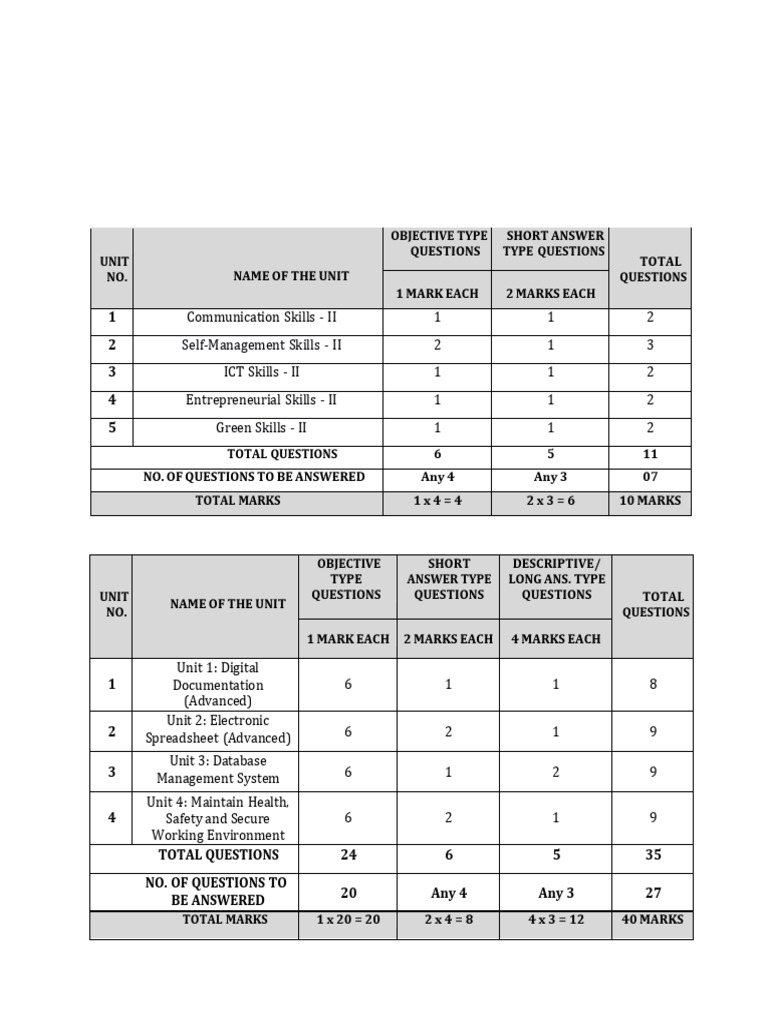 Blue Print & Syllabus IT Class 10th | PDF | Qualifications | Computing