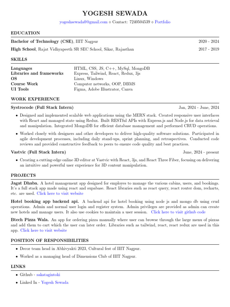 yogesh_resume | PDF | Application Software | Databases yogesh_resume | PDF | Application Software | Databases
