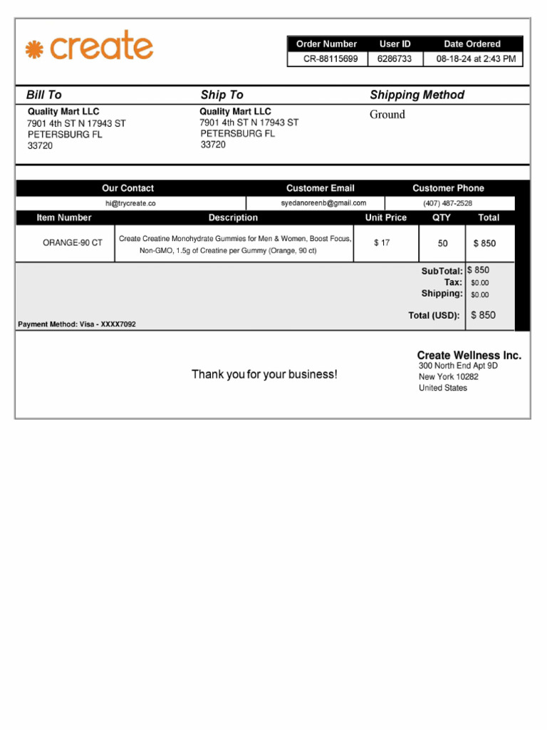 Create Invoice | PDF