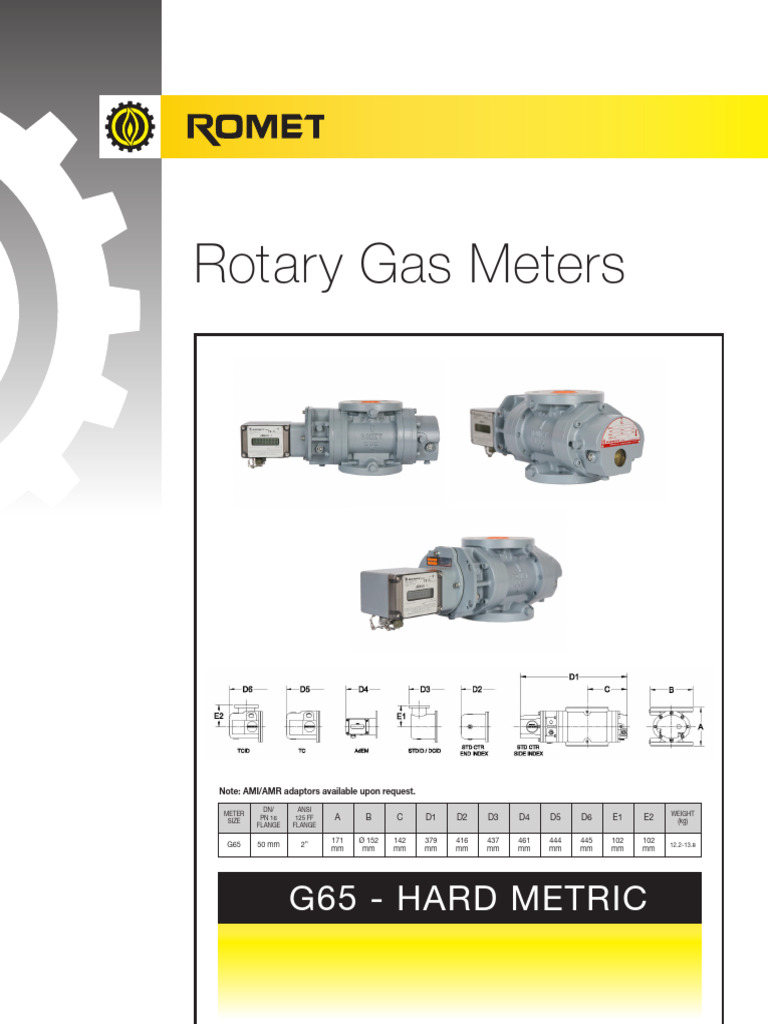 G65 Flanged Data Sheet | PDF