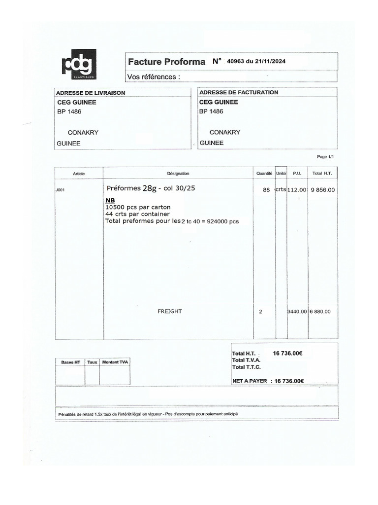Facture; Bareme Val; Decompte Val (37) | PDF