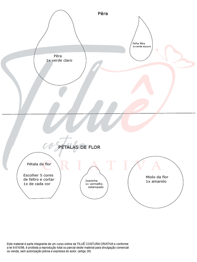 2 - Moldes Pêra - Pétalas de Flor | PDF