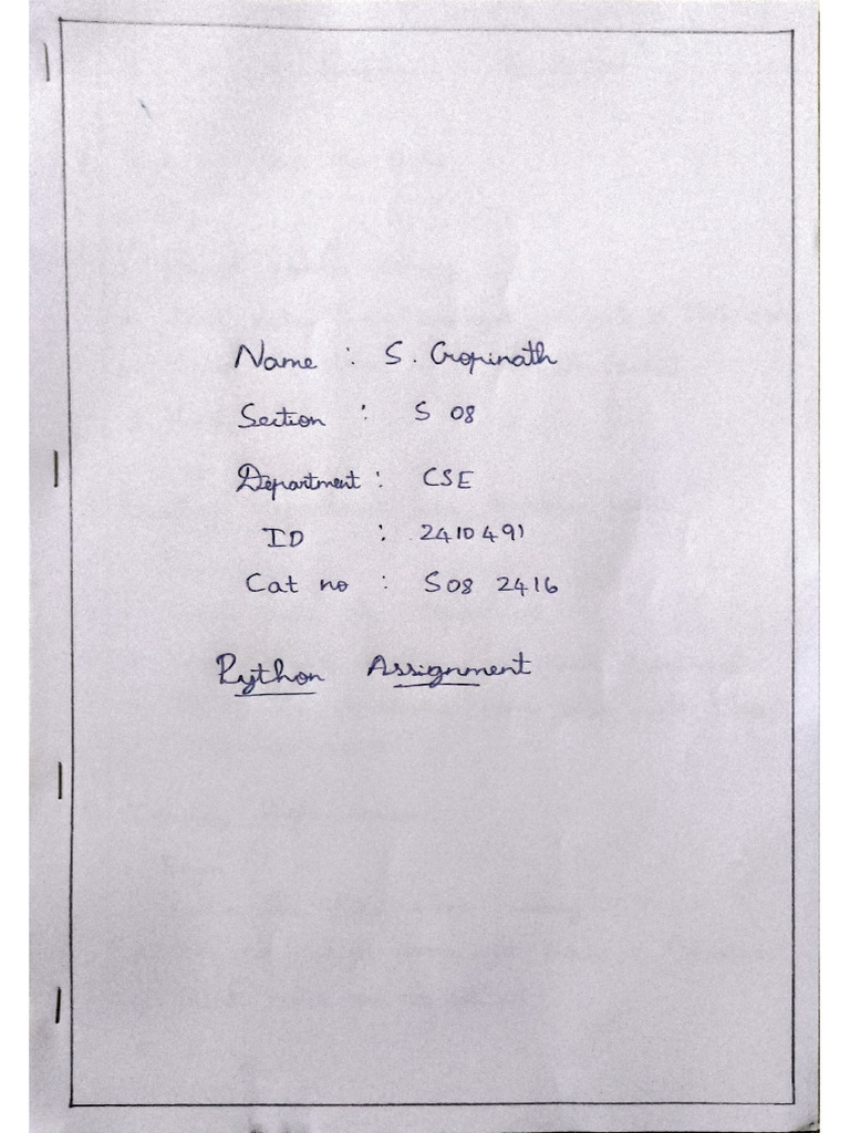 Py Assignment 3 | PDF