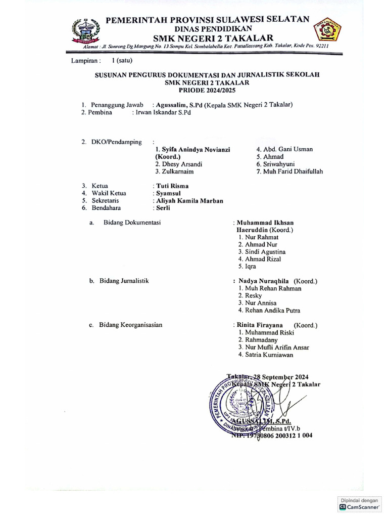 SK Djs 2024-2025 Sah | PDF