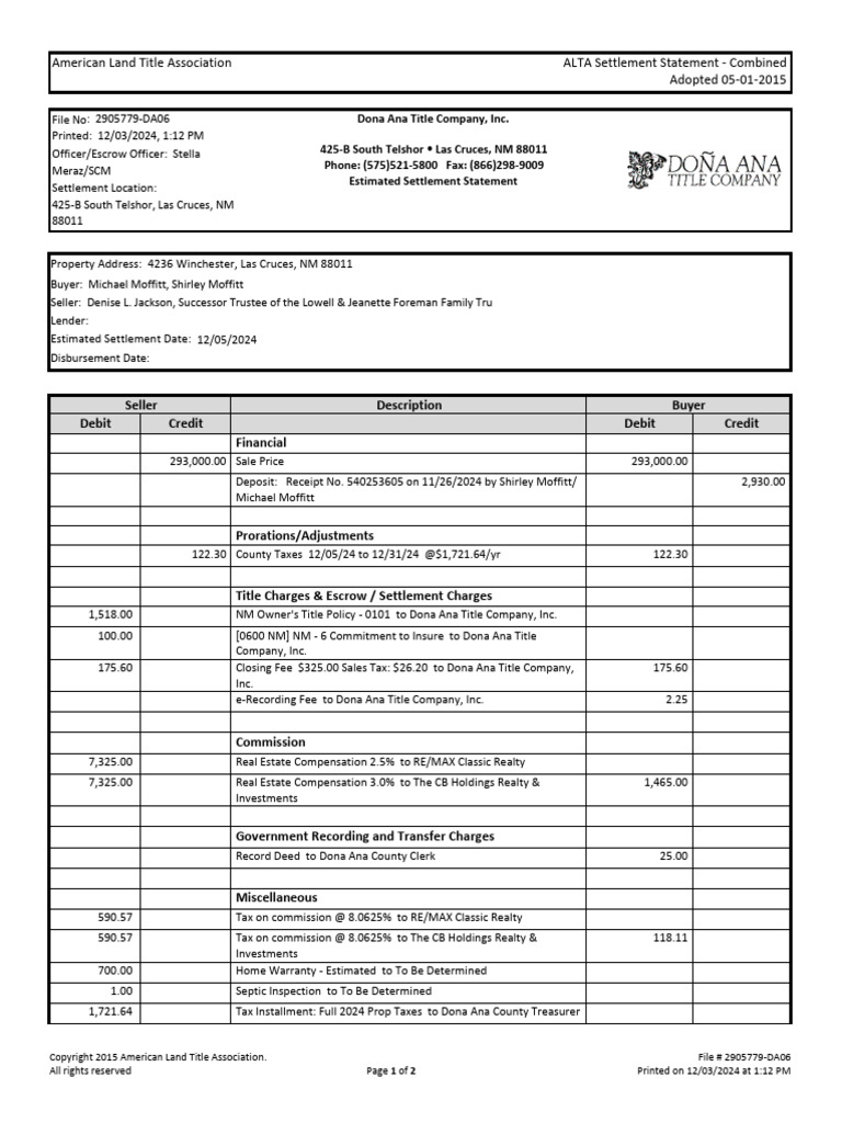 ALTA Settlement Combined | PDF | Economies | Business