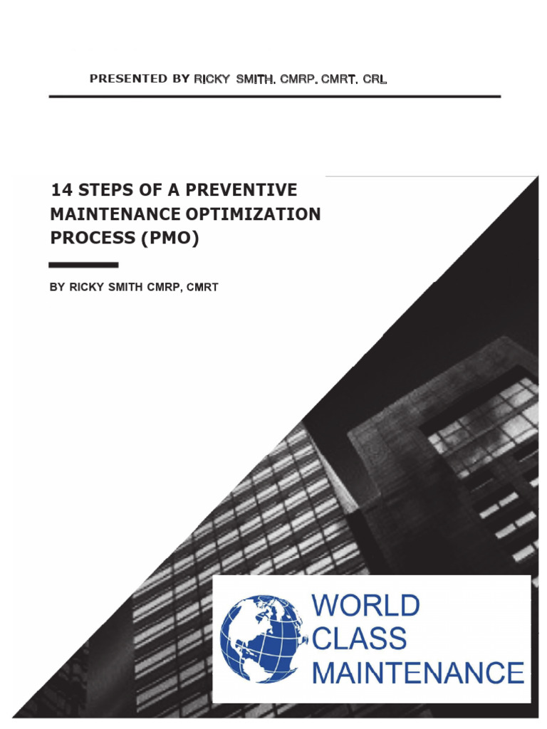 14 Steps of A Preventive Maintenance Optimization Process | PDF