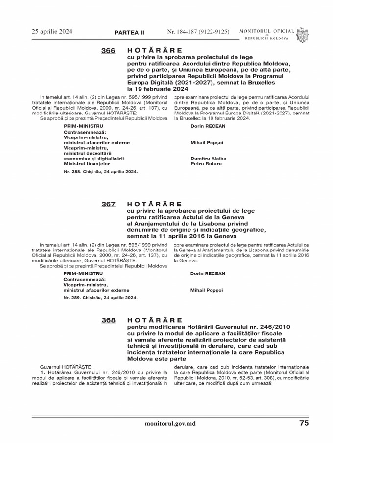 Monitorul Oficial Nr. 184-187 PDF | PDF