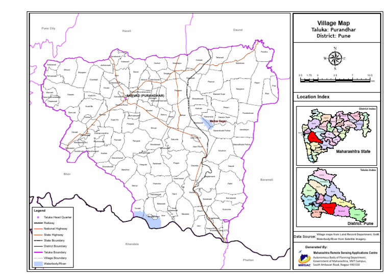 Purandhar Taluka Village Map | PDF