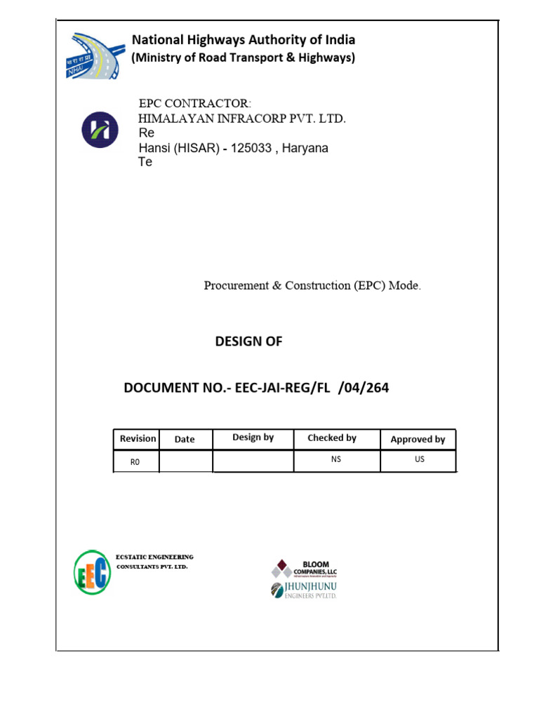 DESIGN OF FLYOVER AT CH 264+650 (15+30+15) | PDF | Road Transport