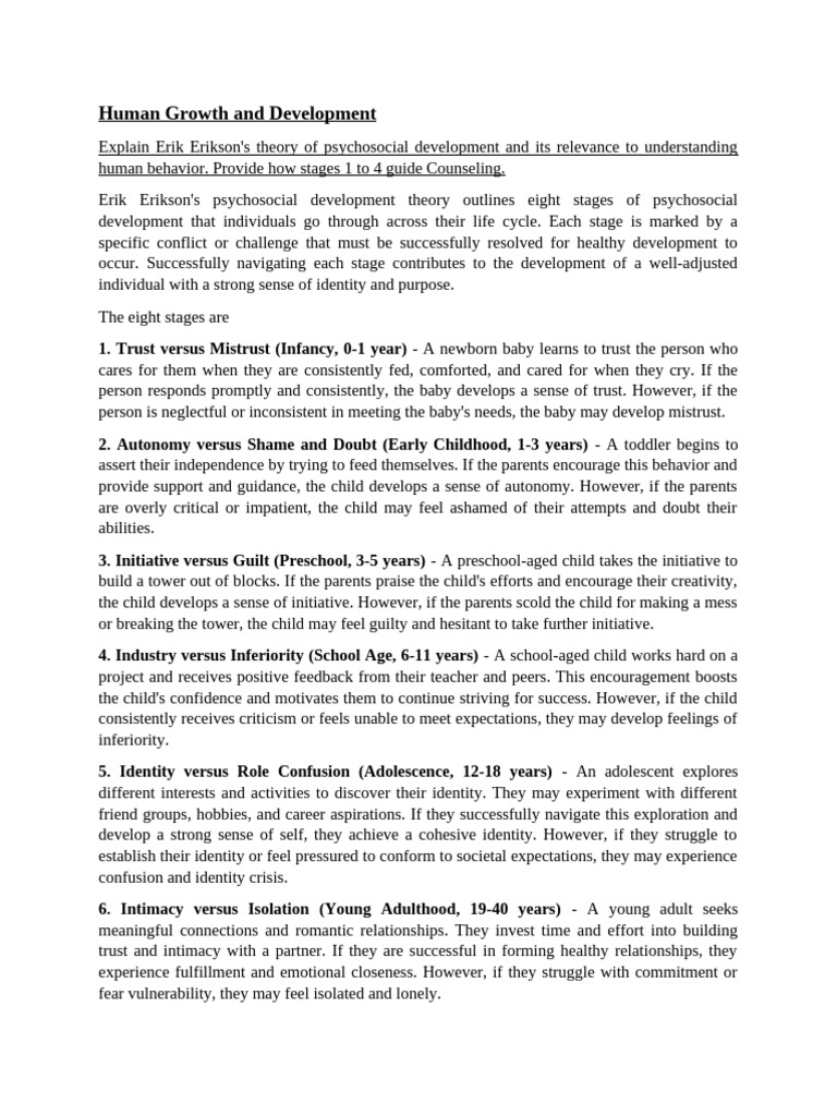 Human Growth and Development | PDF | Psychotherapy | Identity (Social ...