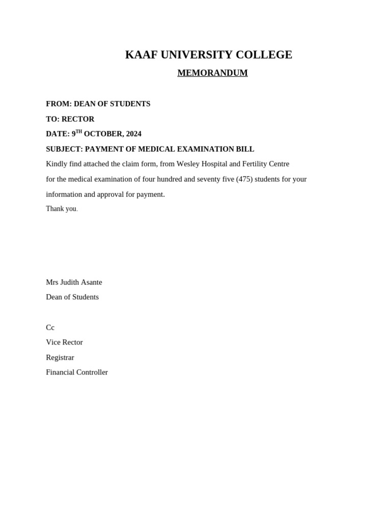 Medical Examination Approval | PDF