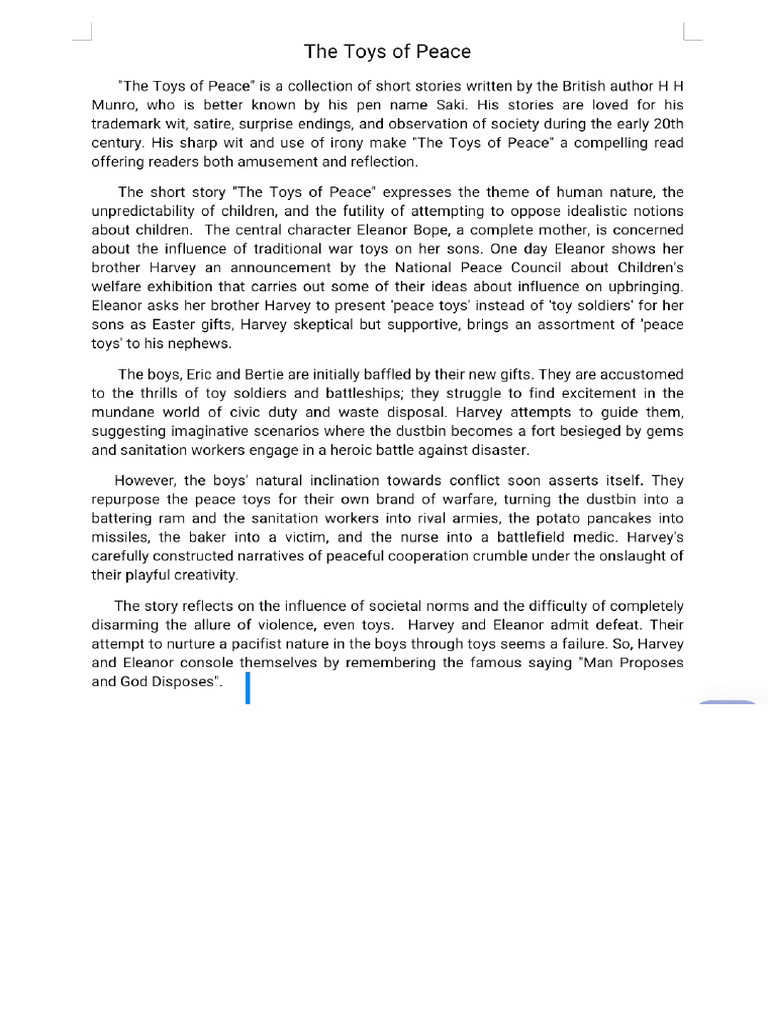 The Toys of Peace | PDF