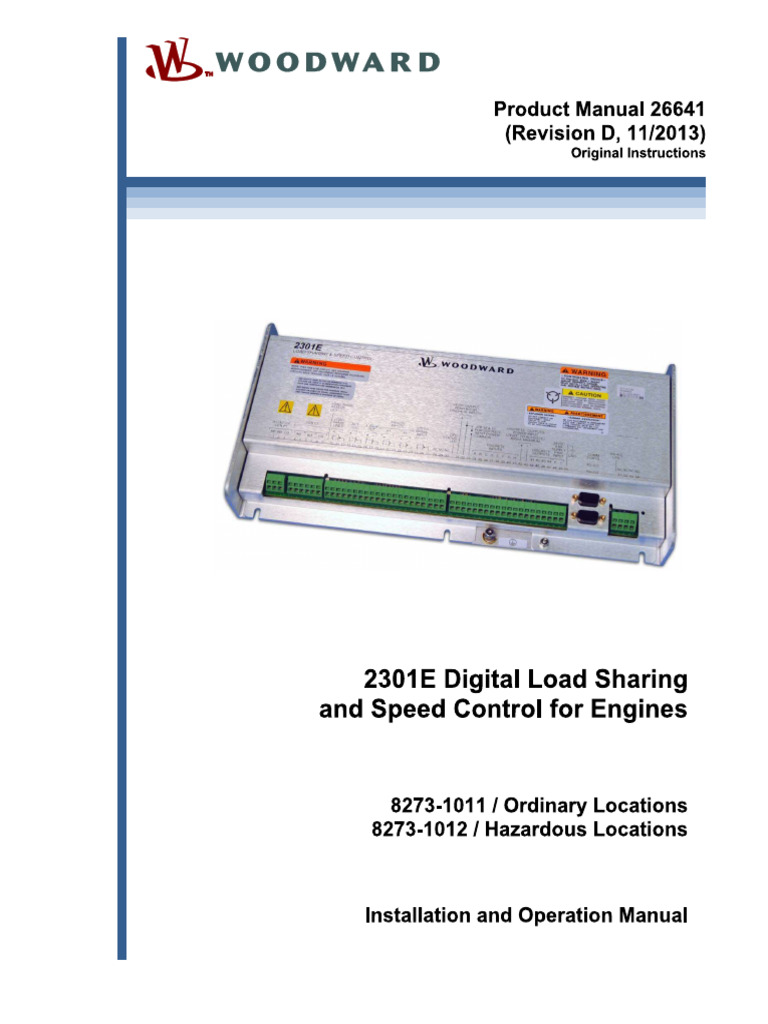 Woodward 2301 Manual | PDF