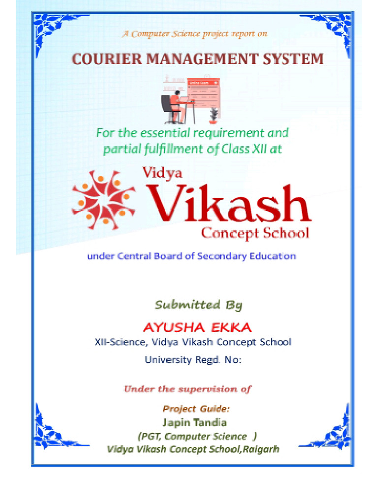 Courier Service System 12 Th Science | PDF