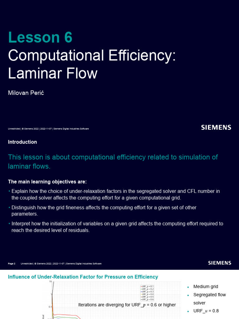 M1L1.6 - Computational Efficiency - Laminar Flow | PDF | Mathematical Optimization | Simulation