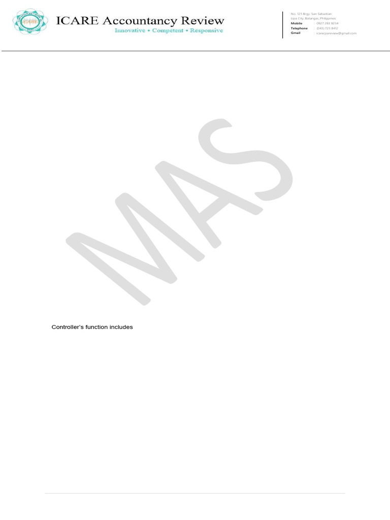 iCARE - Management Services - LMT - With Answers | PDF | Demand | Expense