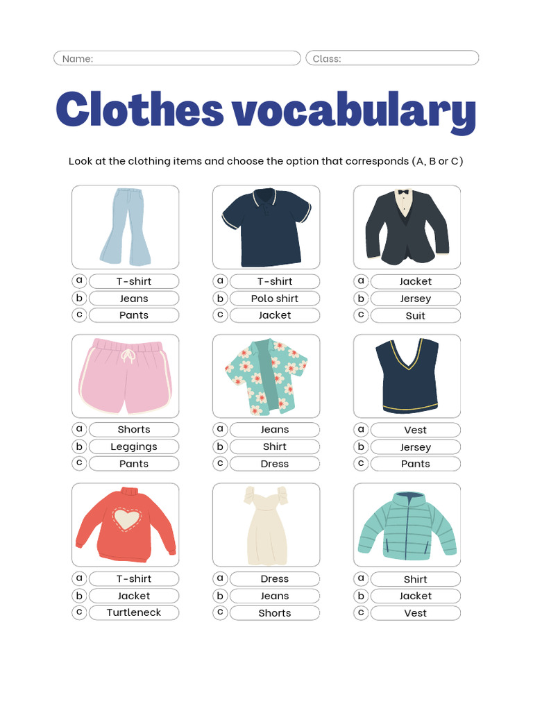 Clothing Item Selection Guide | PDF