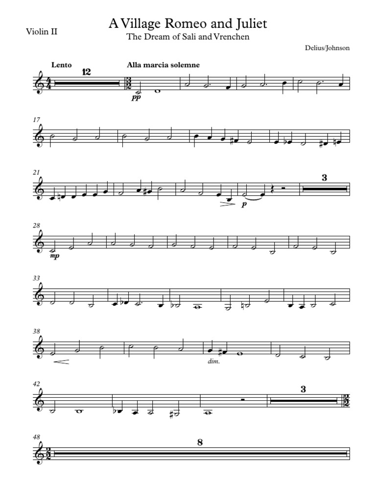 A Village Romeo and Juliet Violin II | PDF