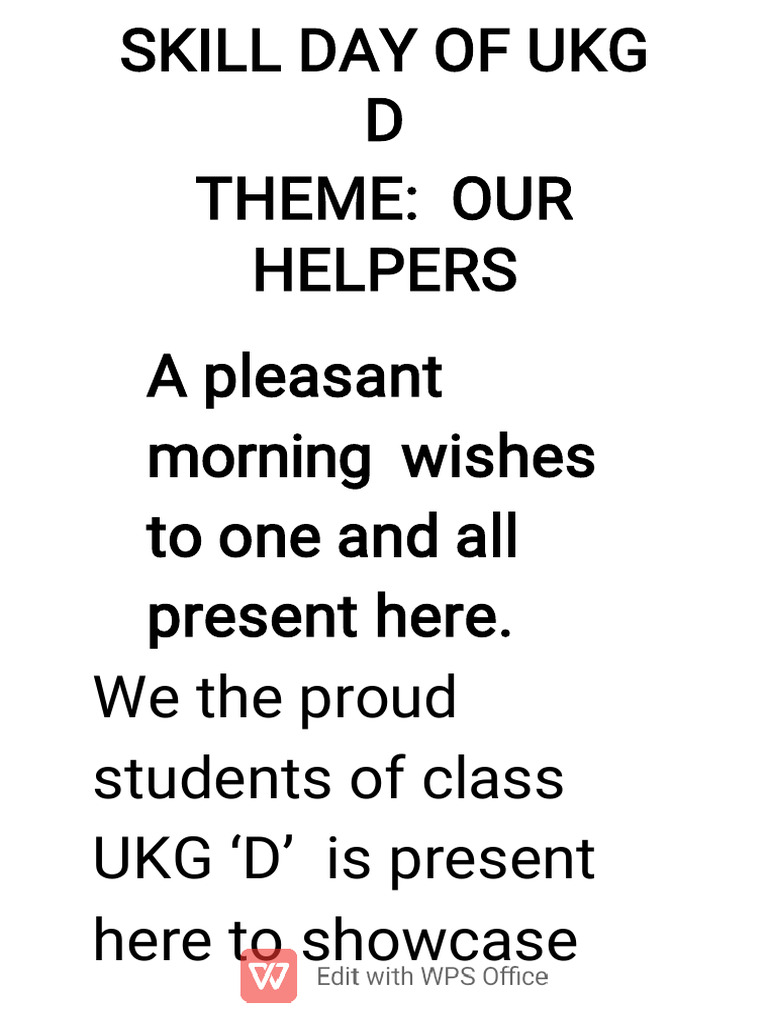 Skill Day Script | PDF