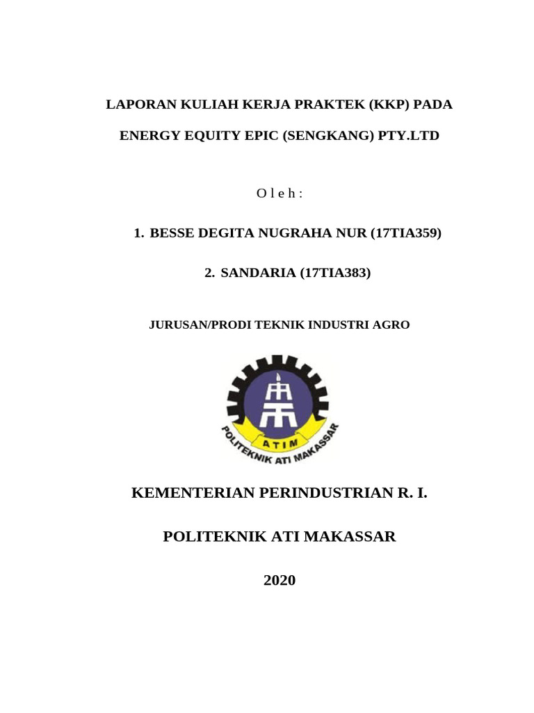 Laporan KKP di Energy Equity Epic | PDF