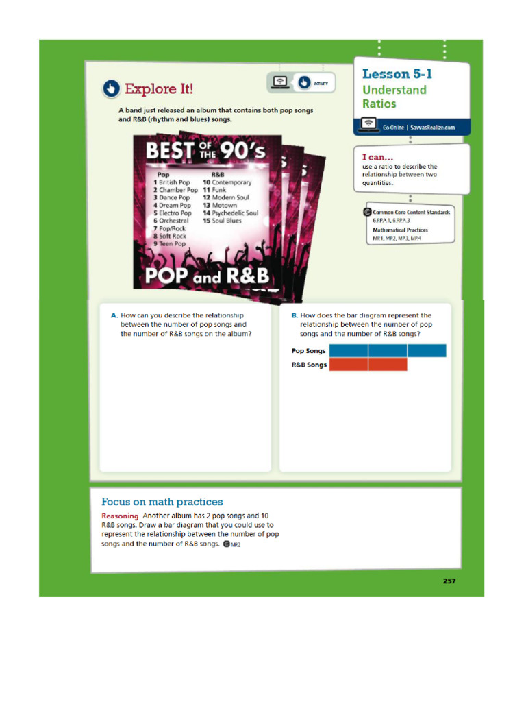 EnvisionMath 6 - Topic 5 - Lesson 5-1 | PDF