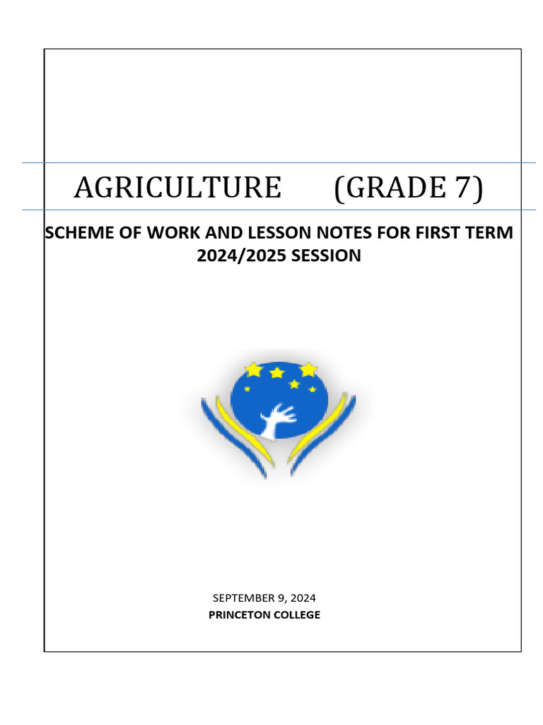 Agriculture1stTermNoteforGrade7,20242025v0qwdx2l | PDF | Leaf | Flowers