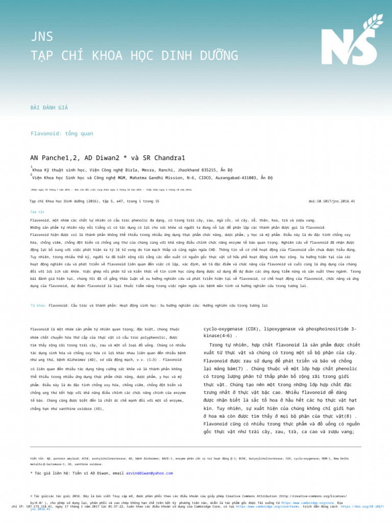 Flavonoids An Overview | PDF