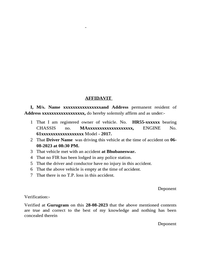 Affidevit 3rd Party Claim Affother | PDF