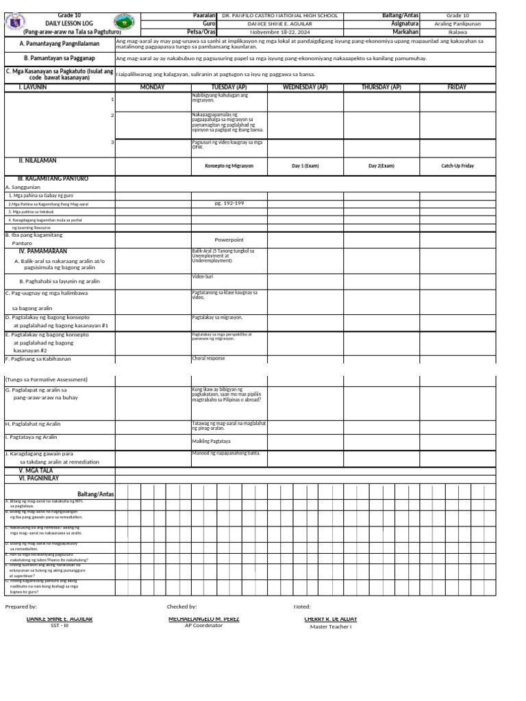 DLL Ap10 Week 8 | PDF