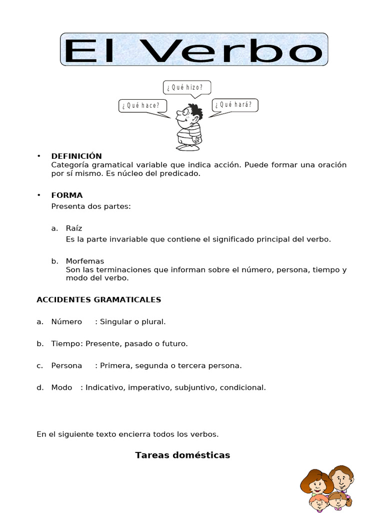 Ficha Verbos | PDF | Verbo | Conjugación gramatical