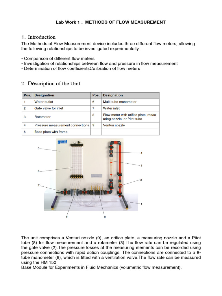 Fluid Flow Measurement Guide | PDF | Flow Measurement | Pressure ...