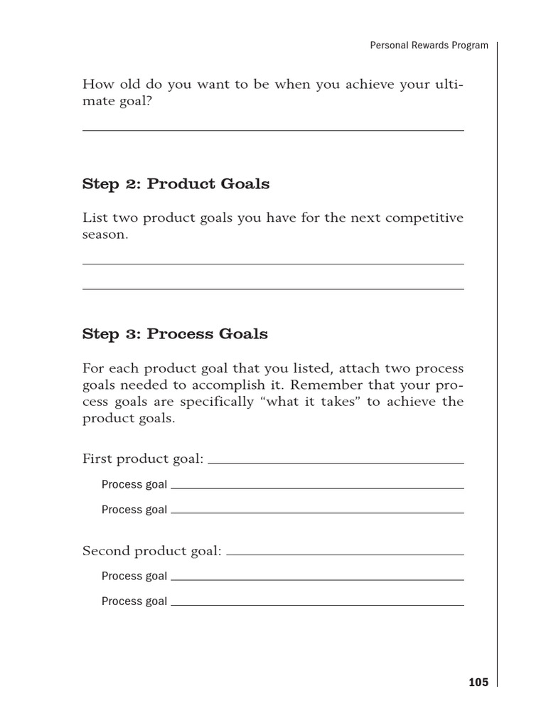Goal Setting Sheet | PDF