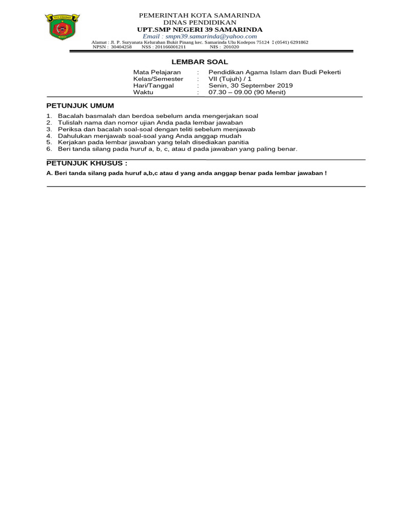 Soal Uas K 13 Kls 8 SMT 11 | PDF