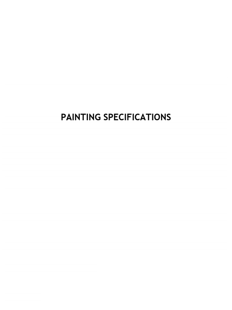 Painting Scheme | PDF | Paint | Epoxy