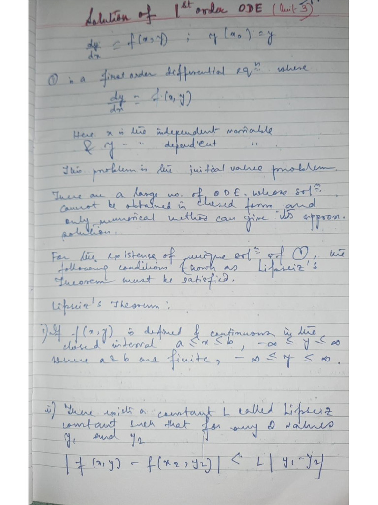 Solutions of 1st Order ODE | PDF