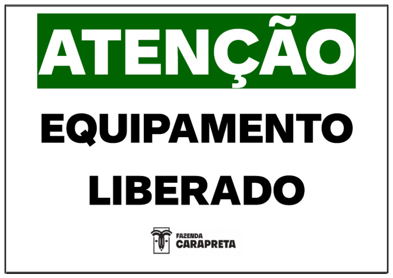 Plaquinha de LIBERADO pdf | PDF