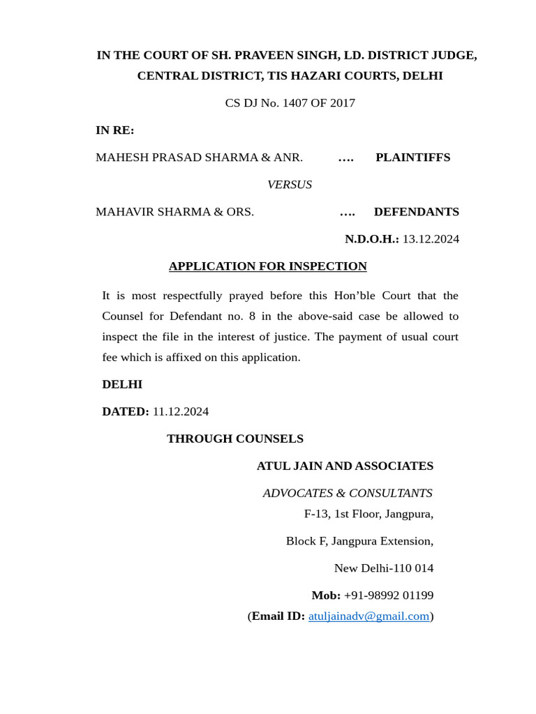 File Inspaction Application | PDF