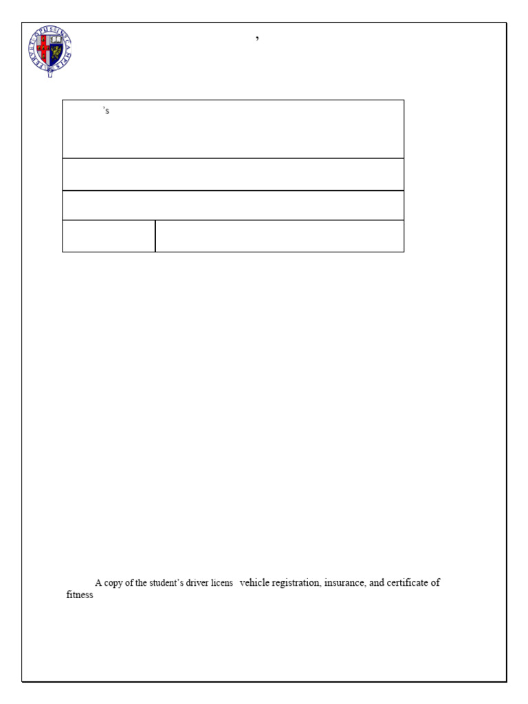 Students Driver Application Form | PDF