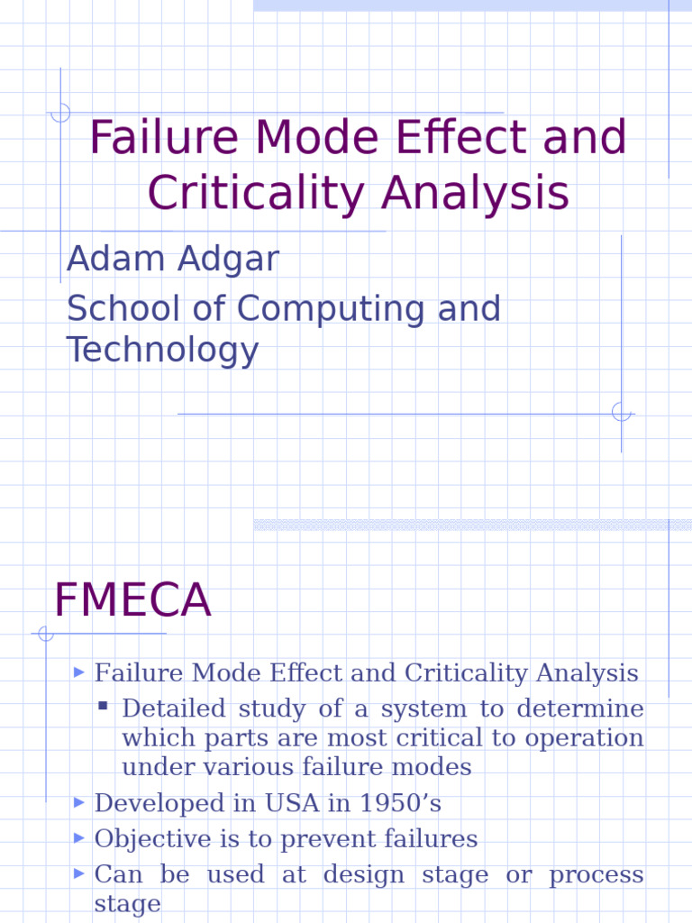 Fmeca MQM 611 | PDF | Mechanical Engineering