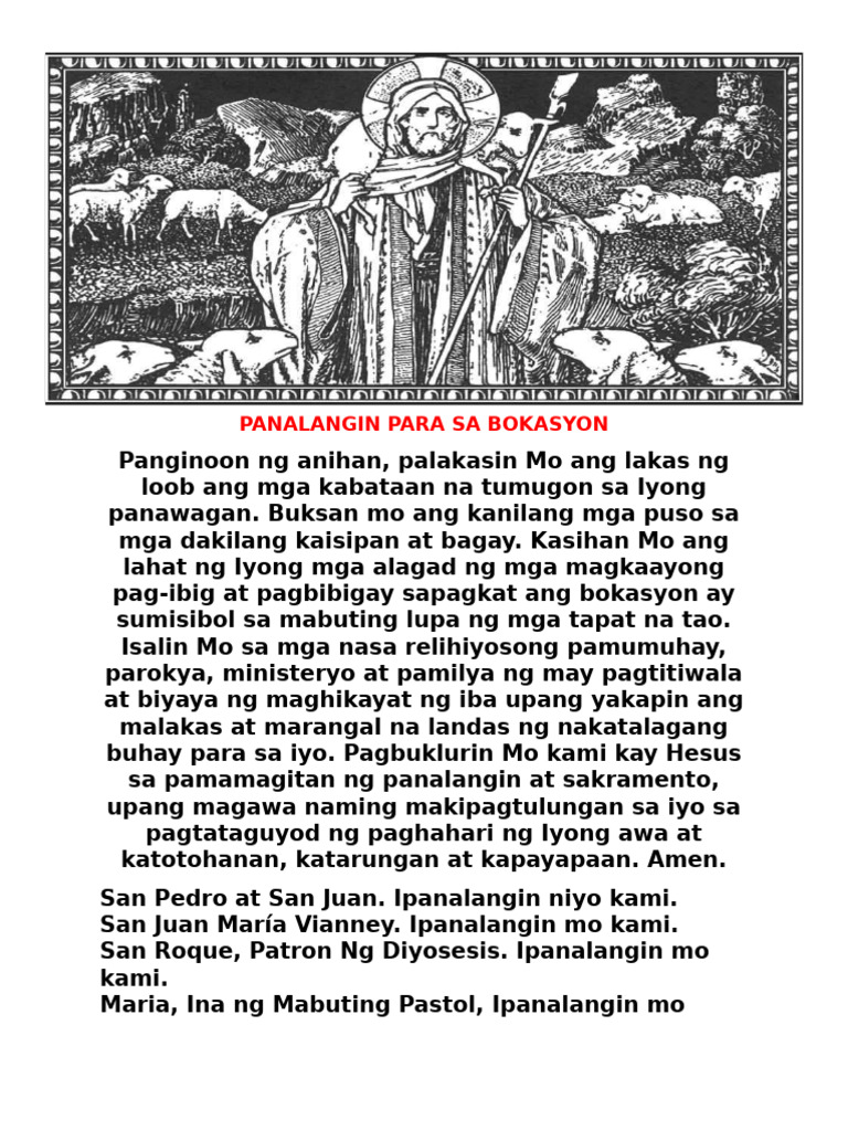 Panalangin para Sa Bokasyon | PDF