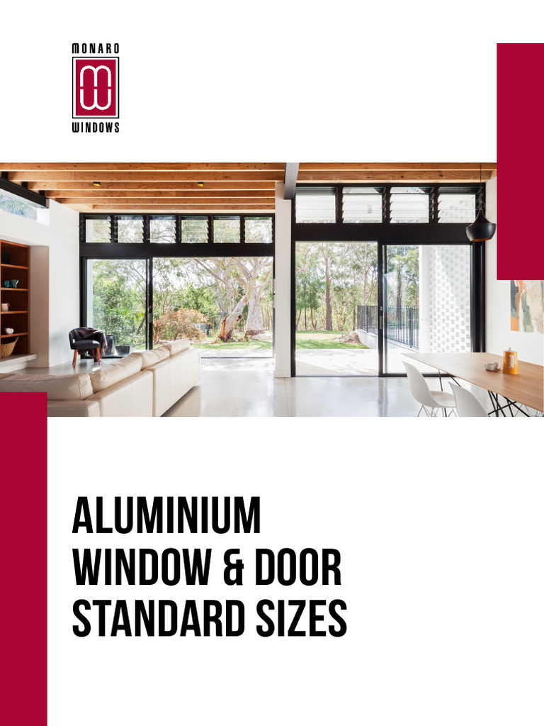 Aluminium Window & Door Standard Sizes | PDF | Window | Components