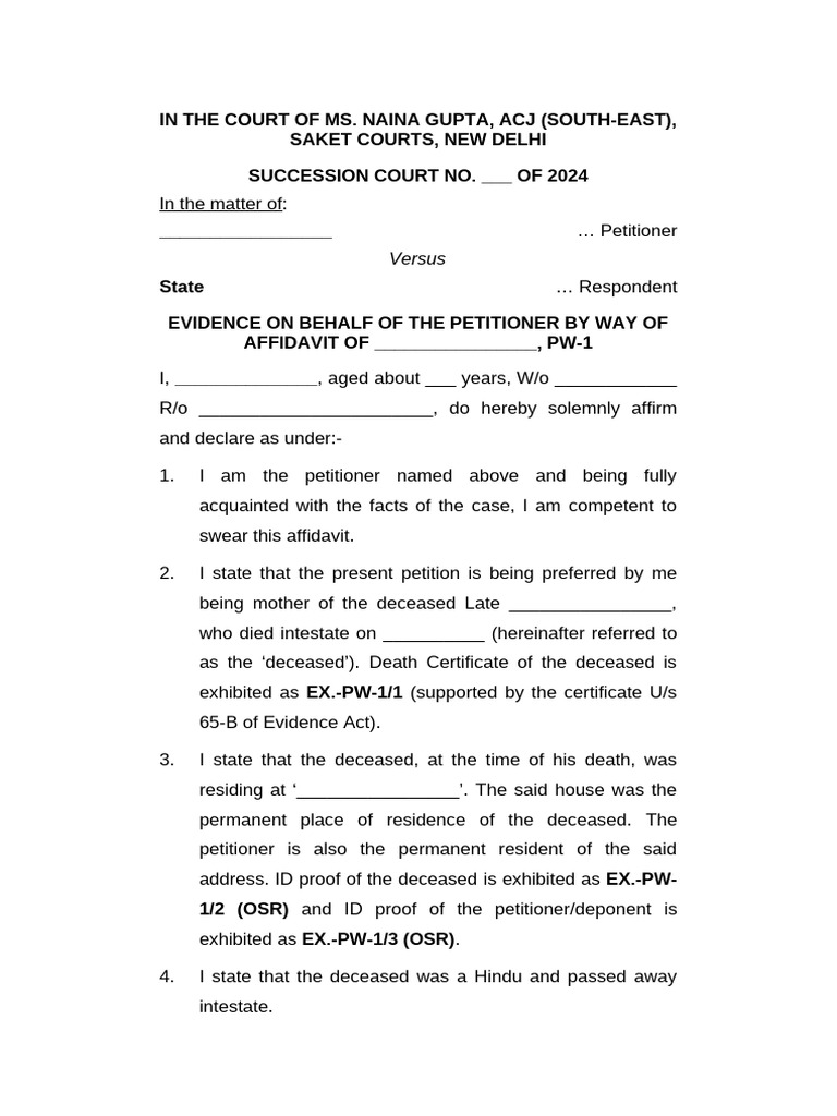 Evidence | PDF | Affidavit | Justice