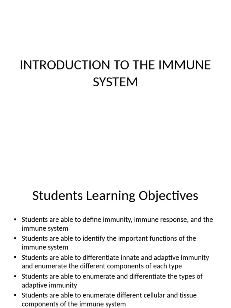 Overview of the Immune System | PDF