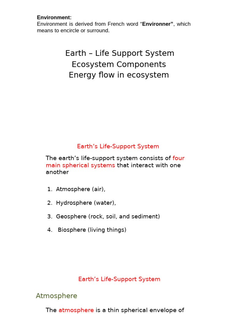 Earth Life Ecosystem | PDF | Earth | Atmosphere Of Earth