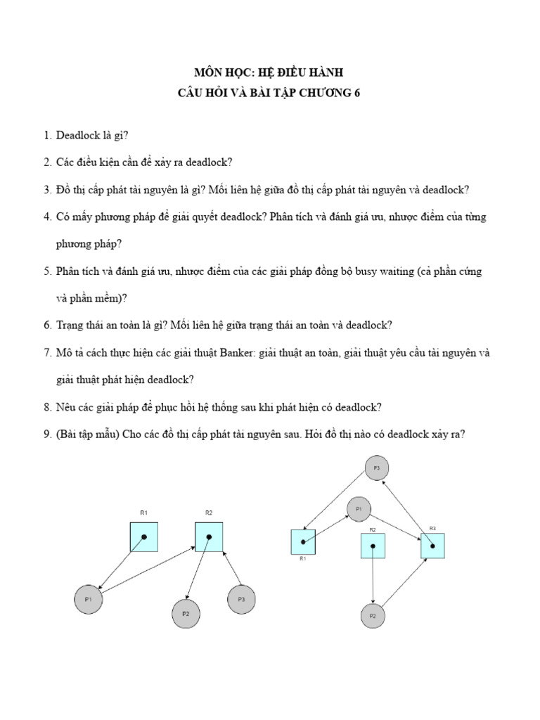 Bai Tap Chuong 6 HDH | PDF