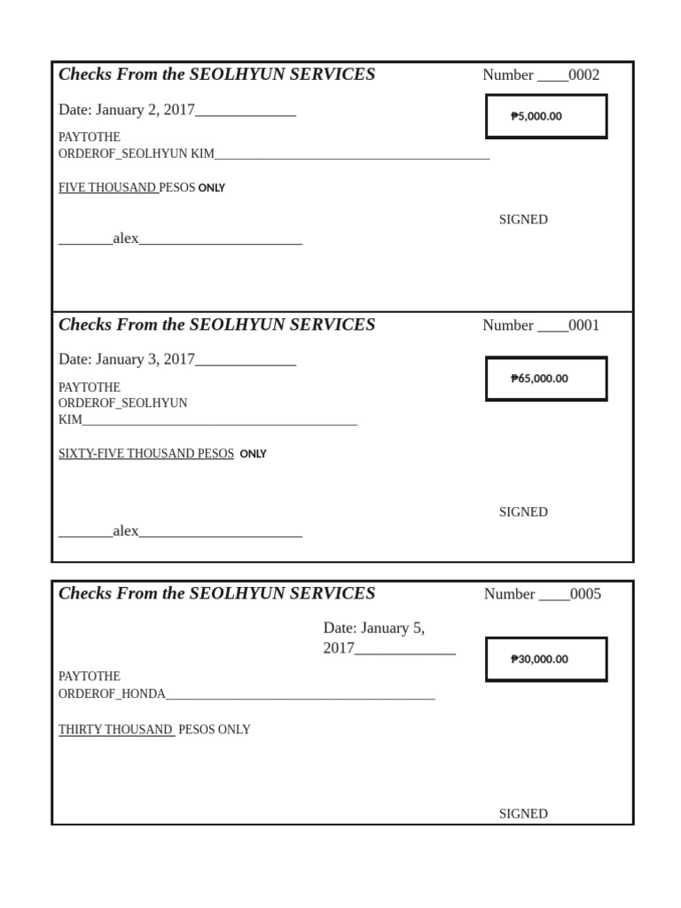 s Kim Checks(Adjusted) | PDF | Currency | Economy Of The Philippines