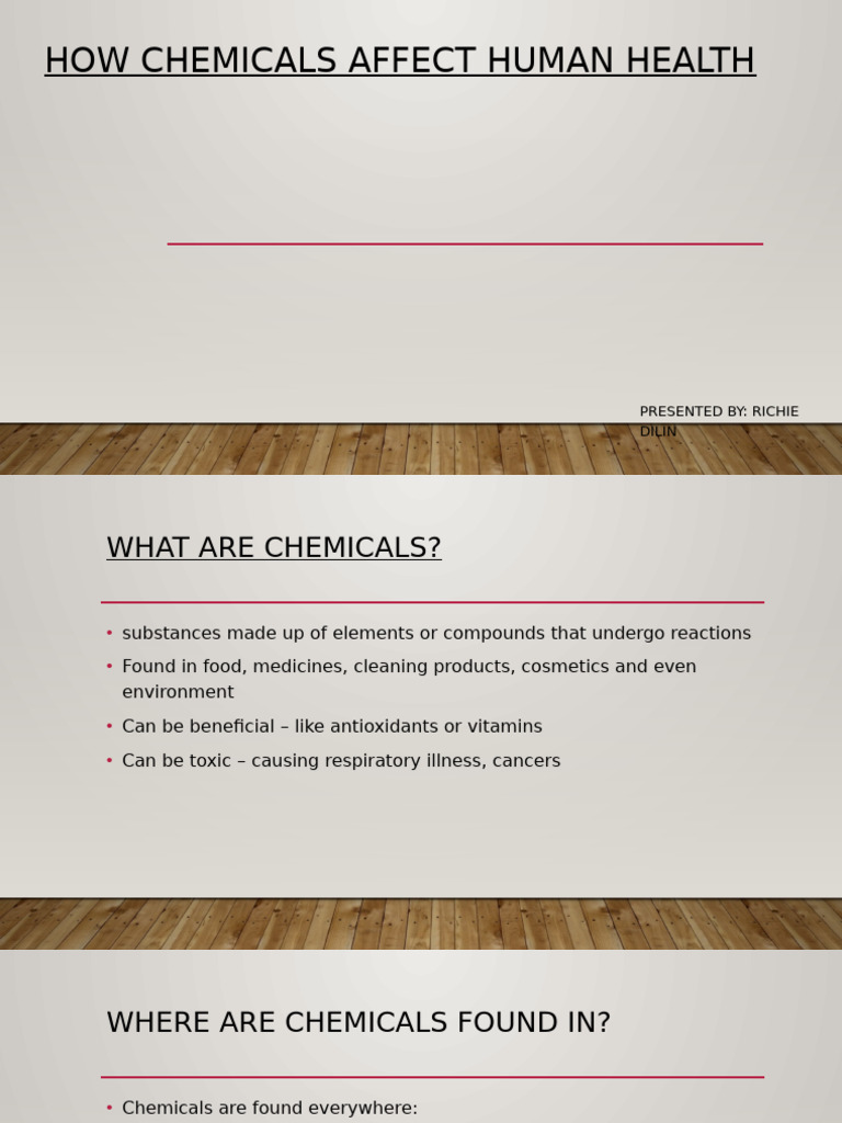 How Chemicals Affect Human Health | PDF | Antioxidant | Chemical Substances